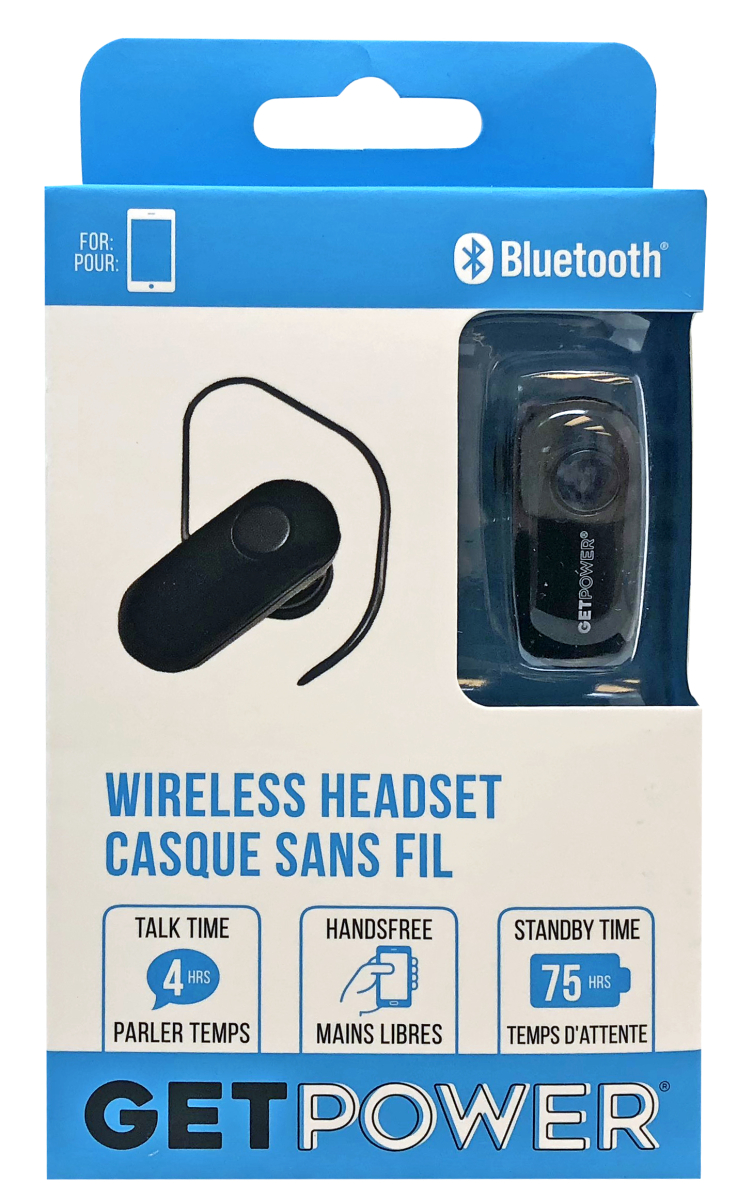GetPower® Bluetooth® Wireless Headset Retail Packaged | Aries ...