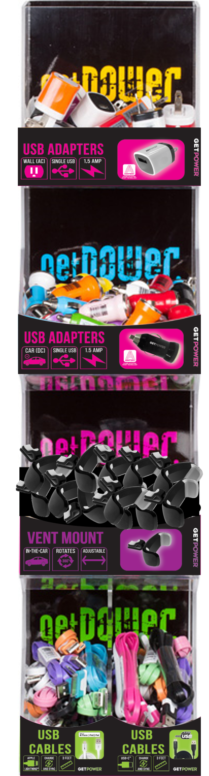 GetPower® Vertical Countertop 3-Tier Impulse Display NEW | Aries ...